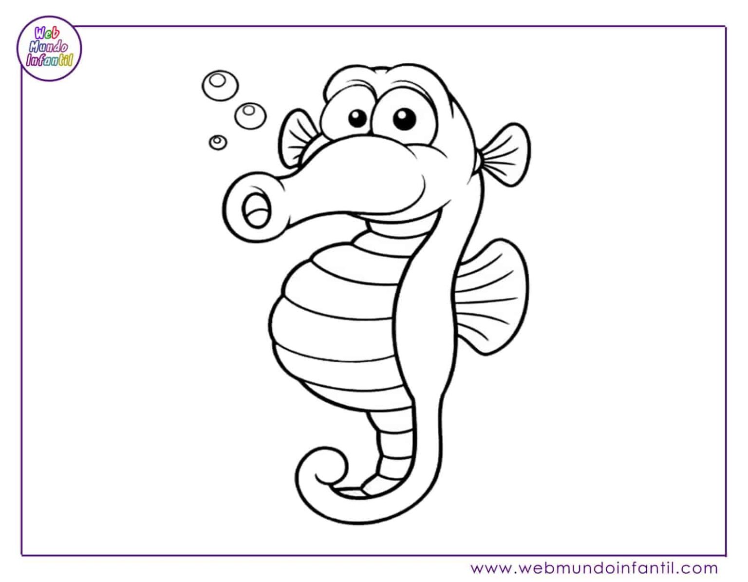 Dibujos de animales marinos para colorear e imprimir