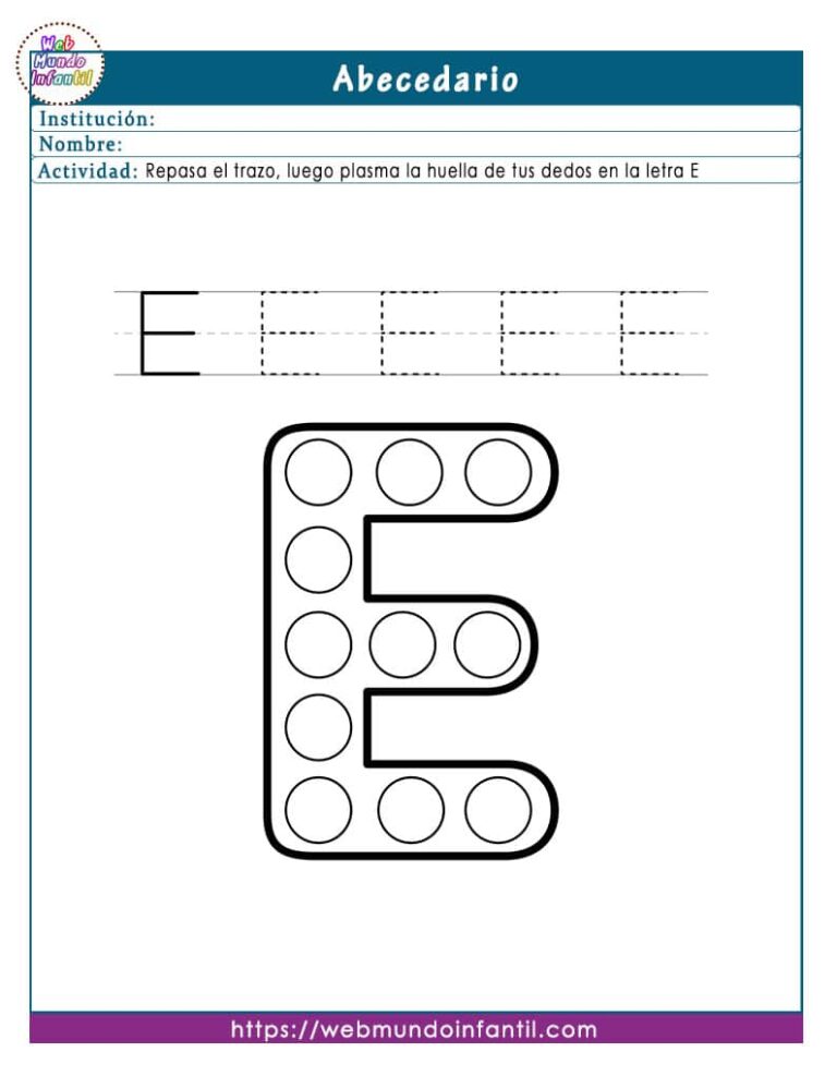 Actividades del abecedario para niños de preescolar imprimibles