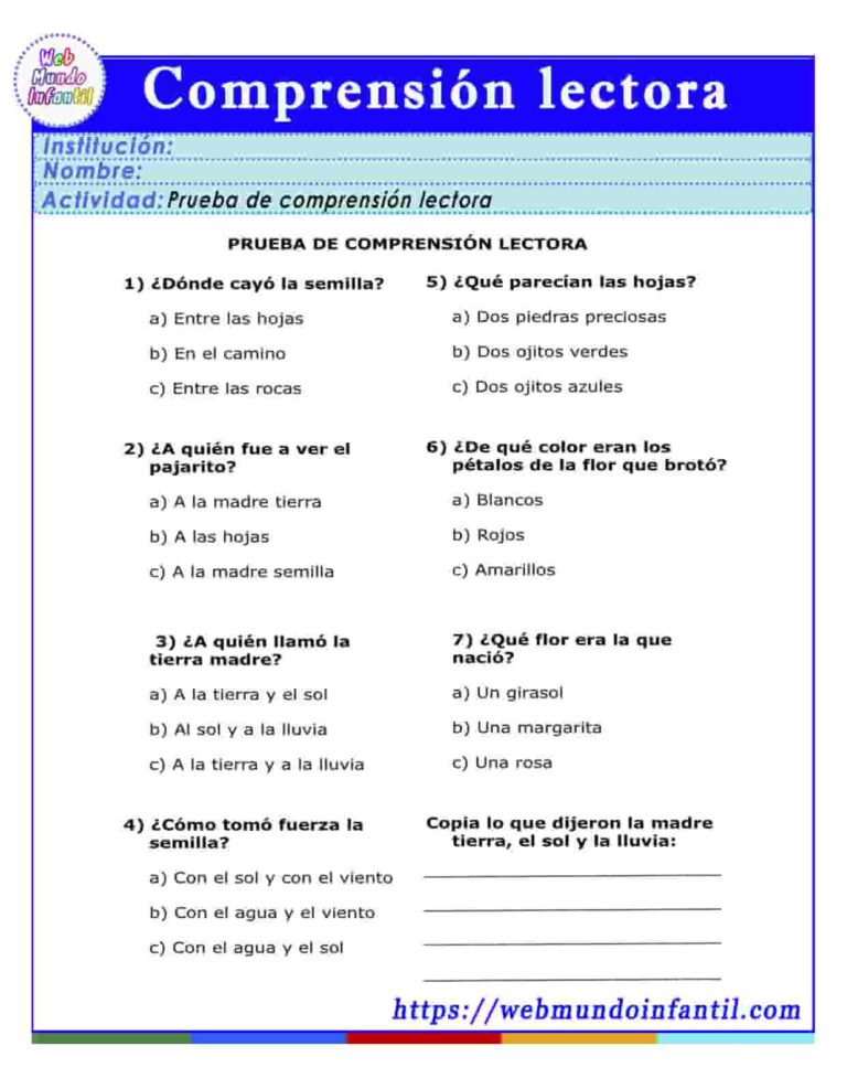 Actividades de lectoescritura para segundo grado - Web Mundo Infantil