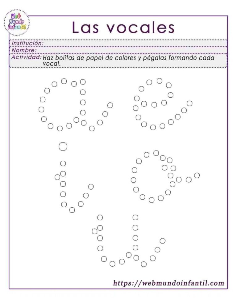 Actividades de lectoescritura con las vocales - Web Mundo Infantil