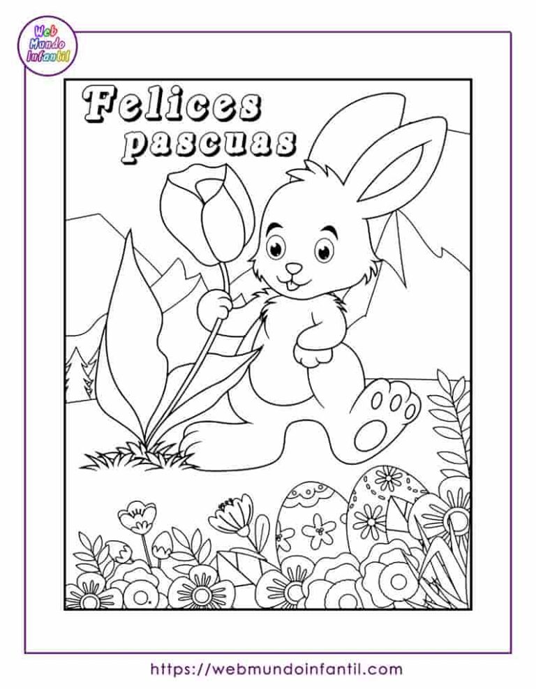 Dibujos de Felices Pascuas Para Colorear e imprimir