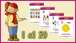 Fichas de números del 1 al 20 para imprimir