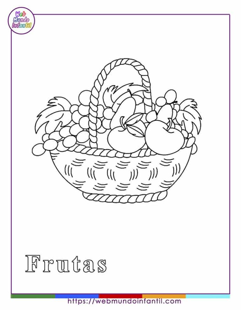 Dibujos de frutas para colorear para niños