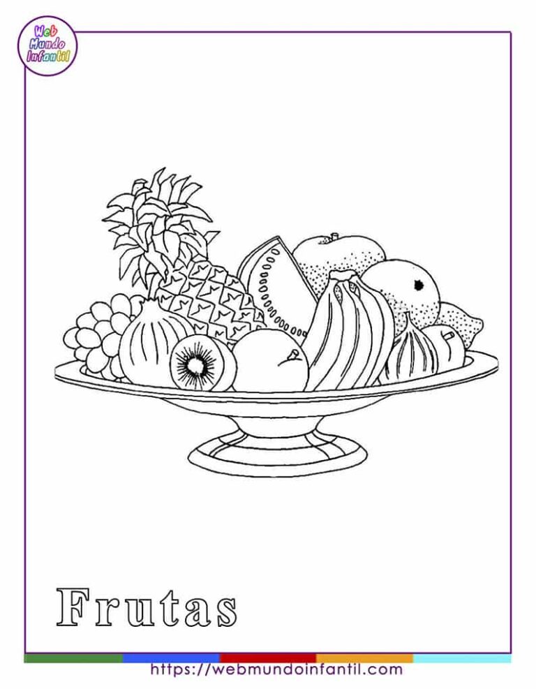 Dibujos de frutas para colorear para niños