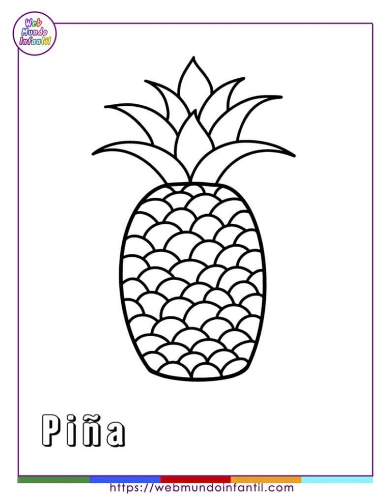 Dibujos de frutas para colorear para niños