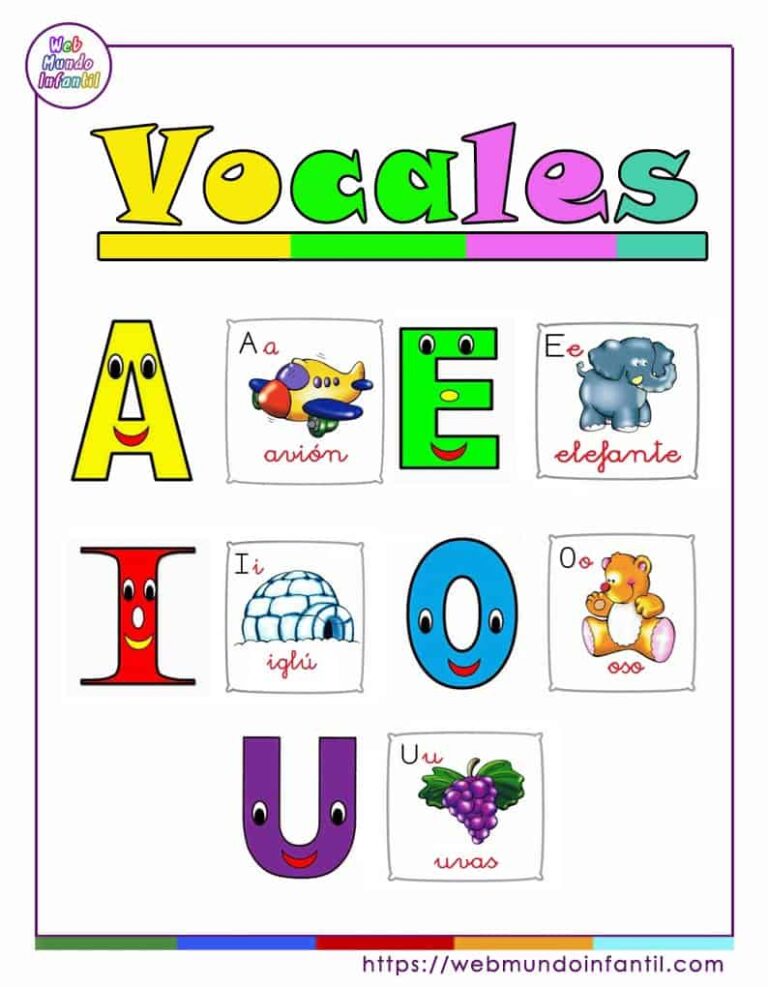 Imágenes de las vocales animadas para imprimir [a-e-i-o-u]