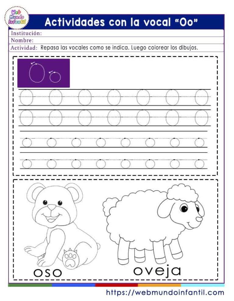 Actividades de las vocales para niños de preescolar