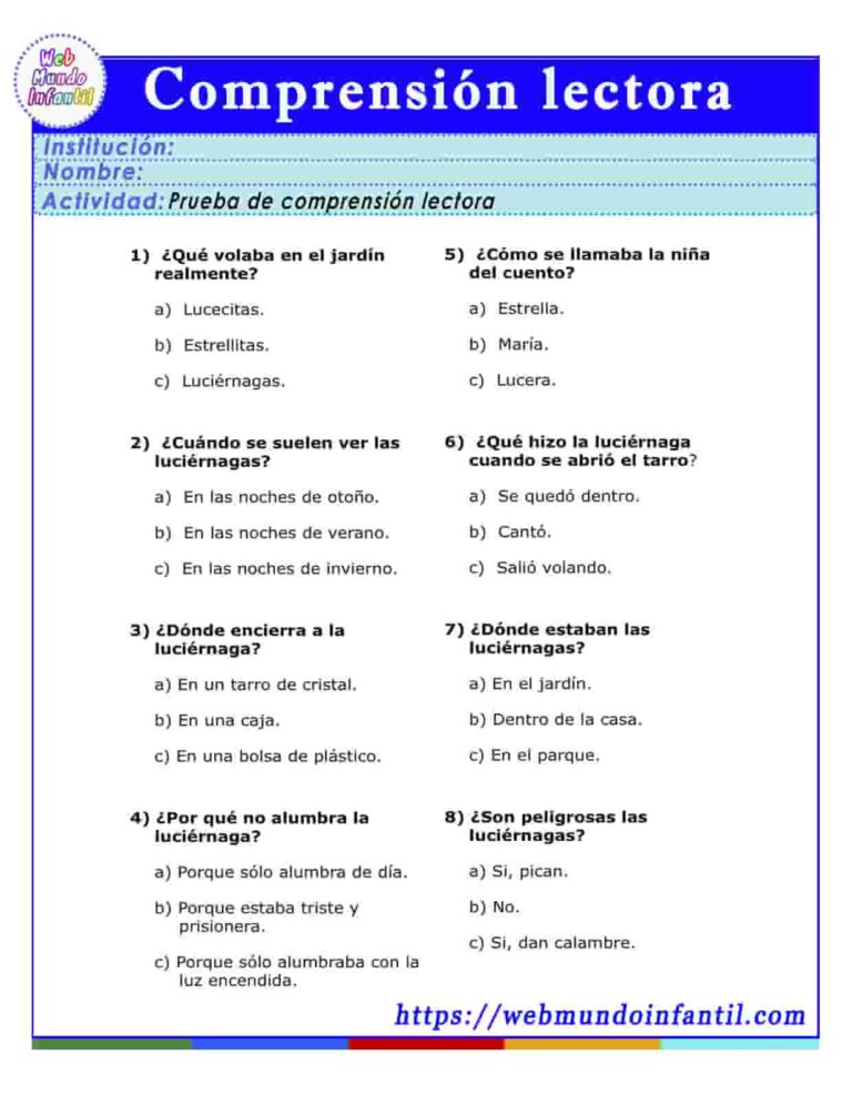 Actividades de lectoescritura para segundo grado - Web Mundo Infantil