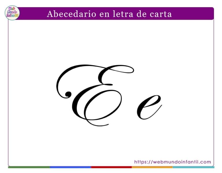 Abecedario en letra de carta para imprimir en pdf