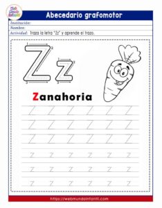 Completo Abecedario para trabajar la grafomotricidad