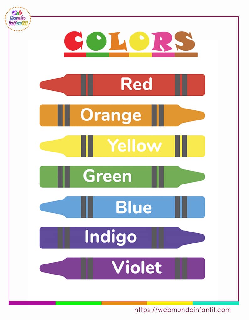 Los Colores En Ingl s Con Dibujos Para Ni os Los Colores En Ingl s Con Dibujos Para Ni os