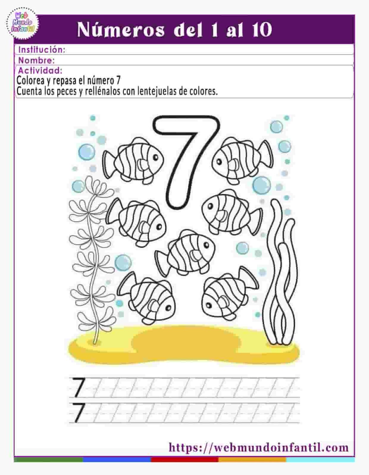 Actividades de números del 1 al 10 para preescolar ¡Aprender!