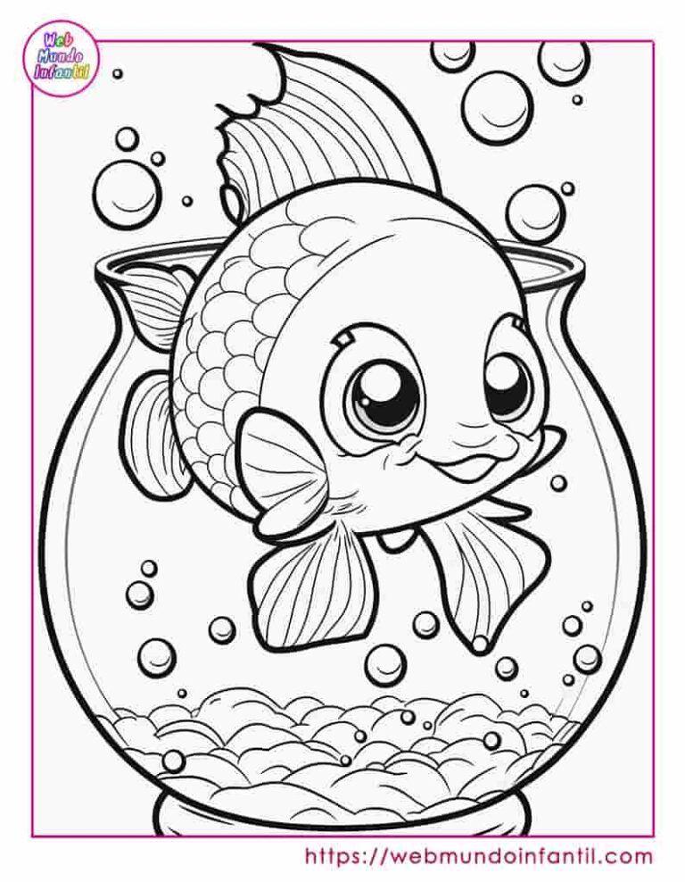 Dibujos para colorear de peces e imprimir en pdf