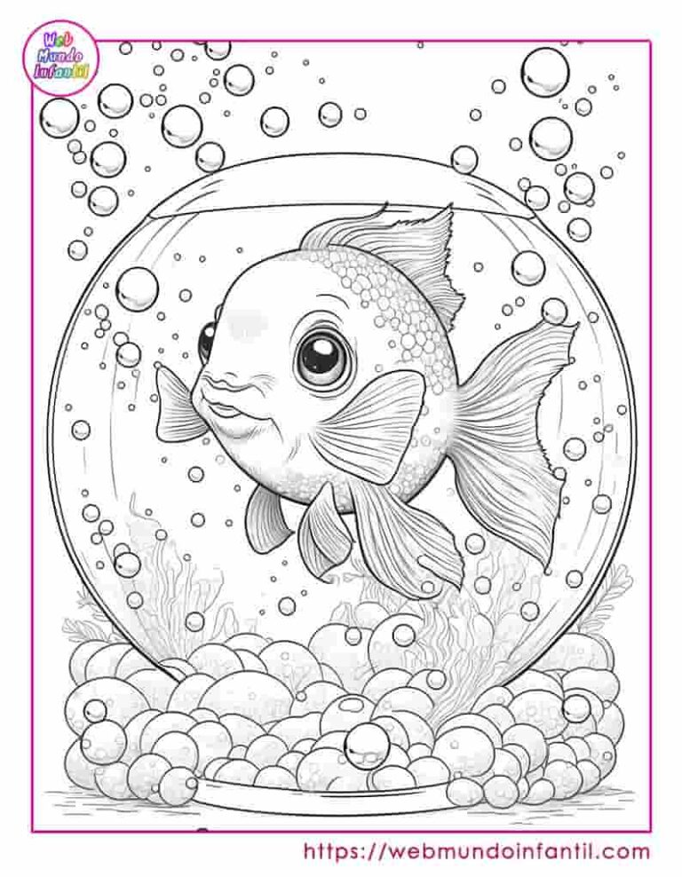 Dibujos para colorear de peces e imprimir en pdf