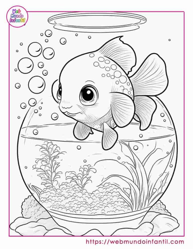 Dibujos para colorear de peces e imprimir en pdf