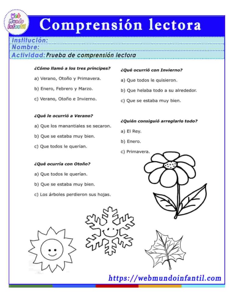 Actividades de lectoescritura para segundo grado - Web Mundo Infantil