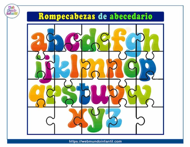 Rompecabezas de las letras del abecedario completo para imprimir