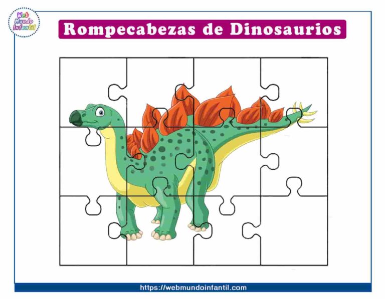 Rompecabezas de dinosaurios para imprimir | Puzzles