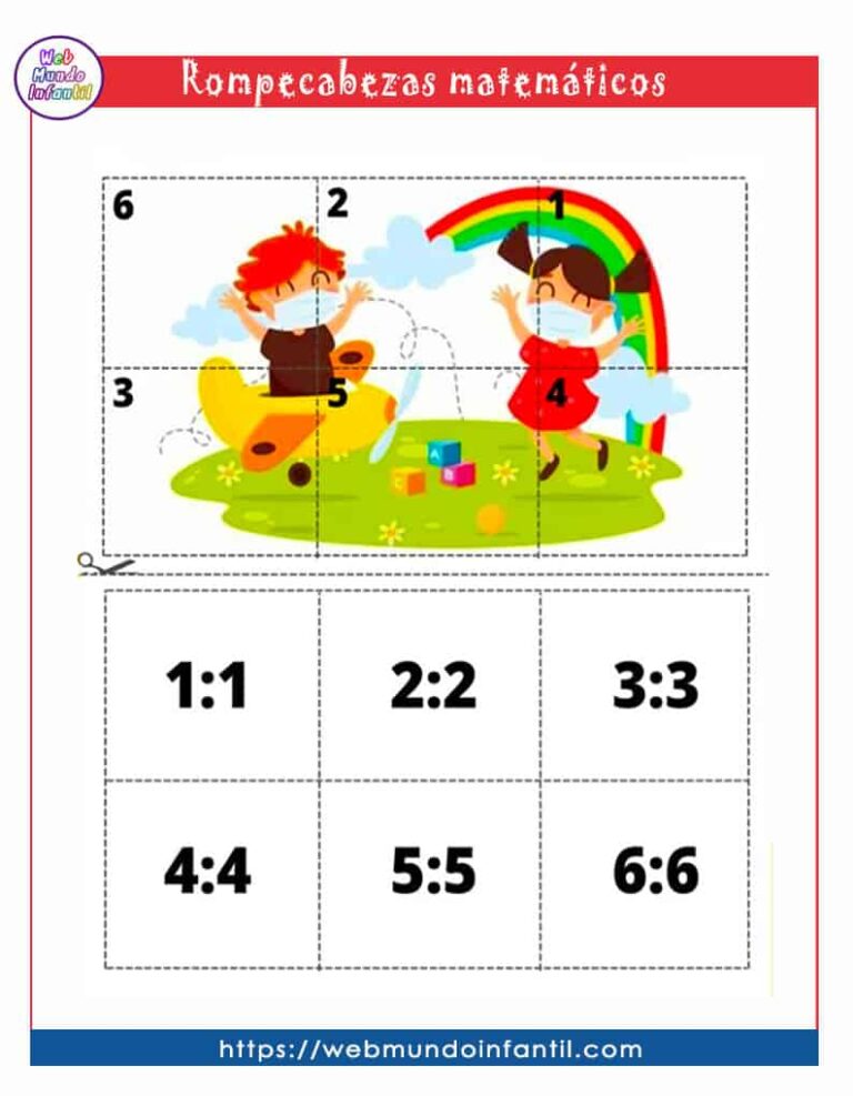 Rompecabezas matemáticos para imprimir en pdf