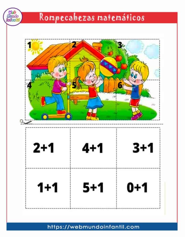 Rompecabezas matemáticos para imprimir en pdf