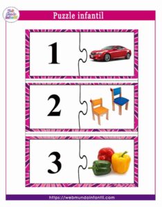 Rompecabezas de números para imprimir en pdf