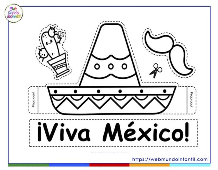 Viva México Para Colorear e Imprimir
