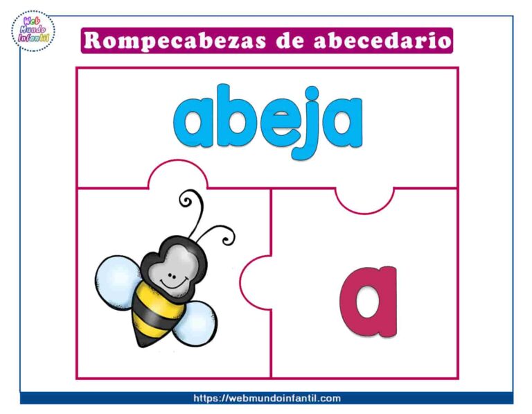 Rompecabezas de las letras del abecedario completo para imprimir