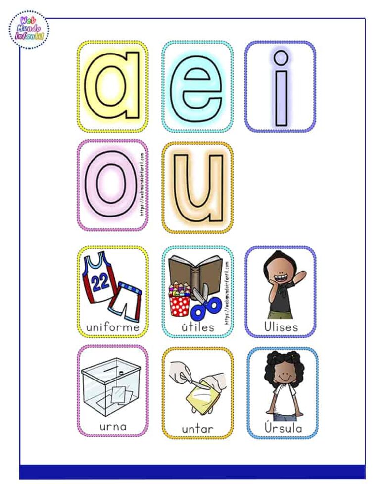 Lotería de vocales para imprimir en pdf