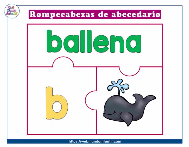 Rompecabezas de las letras del abecedario completo para imprimir