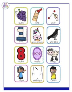 Lotería de vocales para imprimir en pdf