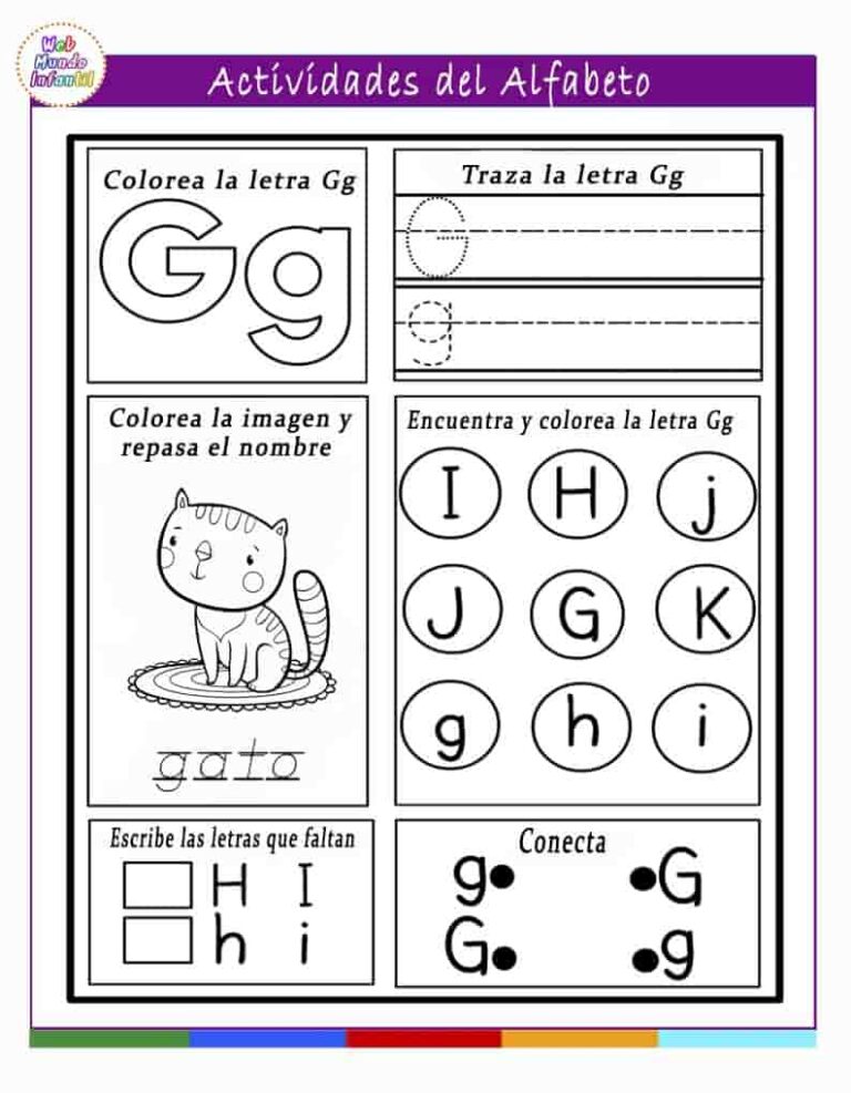 Ejercicios del alfabeto en español para niños