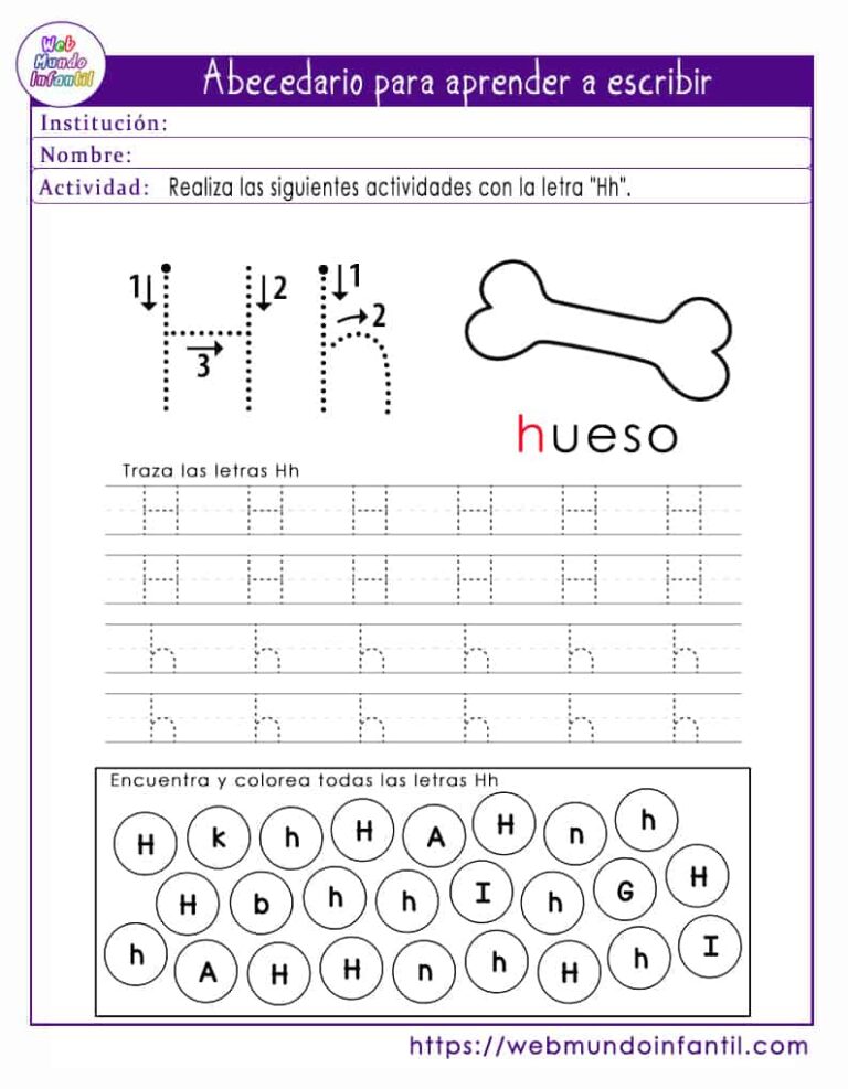 Abecedario para aprender a escribir para niños
