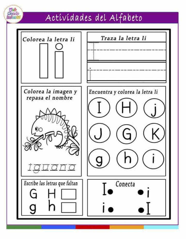 Ejercicios del alfabeto en español para niños