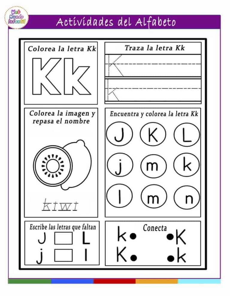 Ejercicios del alfabeto en español para niños