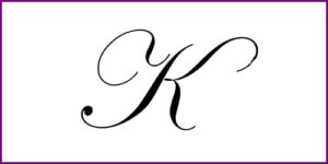 Abecedario en letra cursiva en mayúscula y minúscula