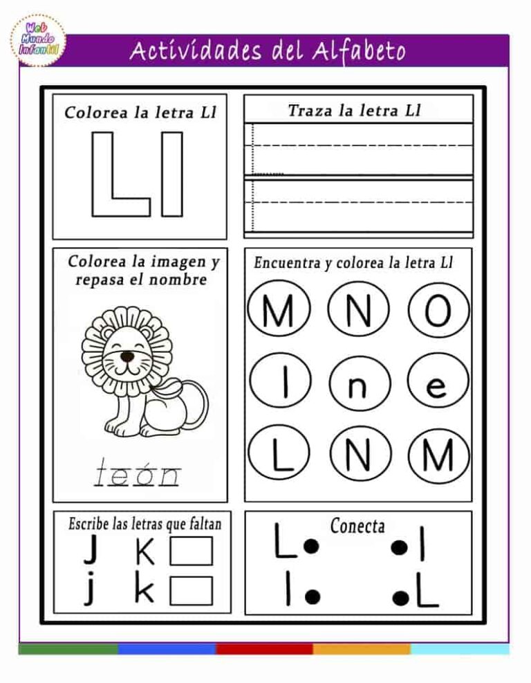 Ejercicios del alfabeto en español para niños