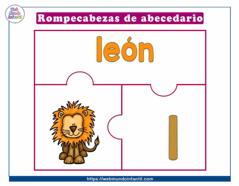 Rompecabezas de las letras del abecedario completo para imprimir