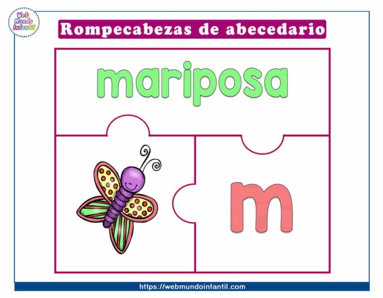 Rompecabezas de las letras del abecedario completo para imprimir