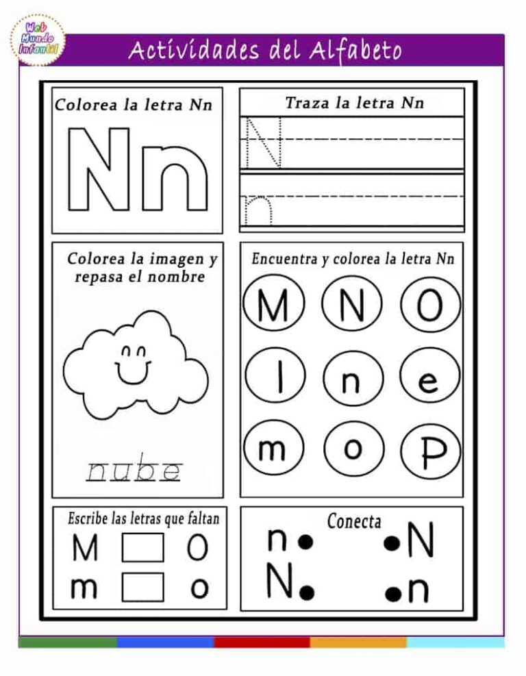 Ejercicios del alfabeto en español para niños