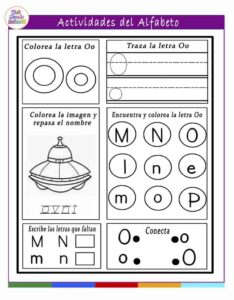 Ejercicios del alfabeto en español para niños