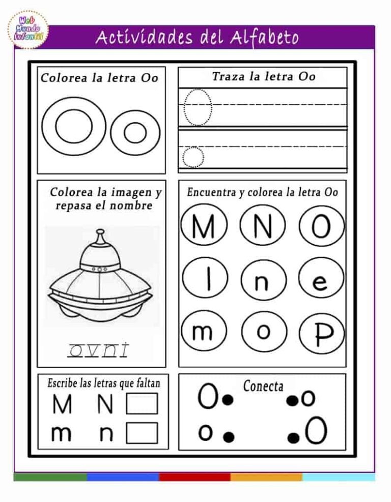 Ejercicios del alfabeto en español para niños