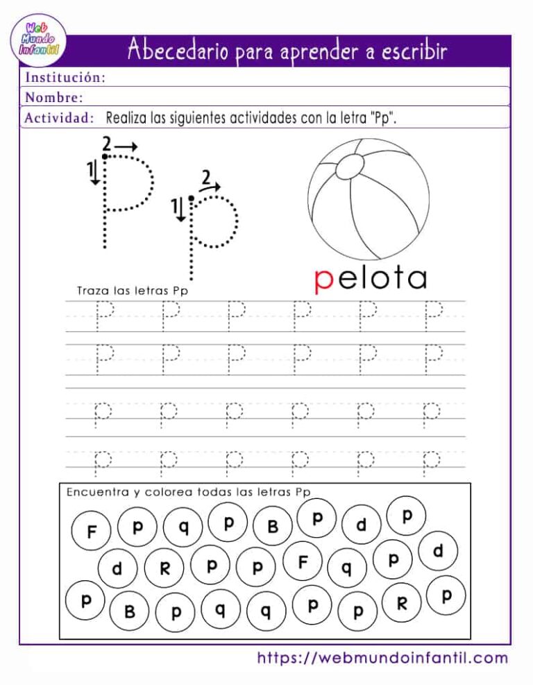 Abecedario para aprender a escribir para niños