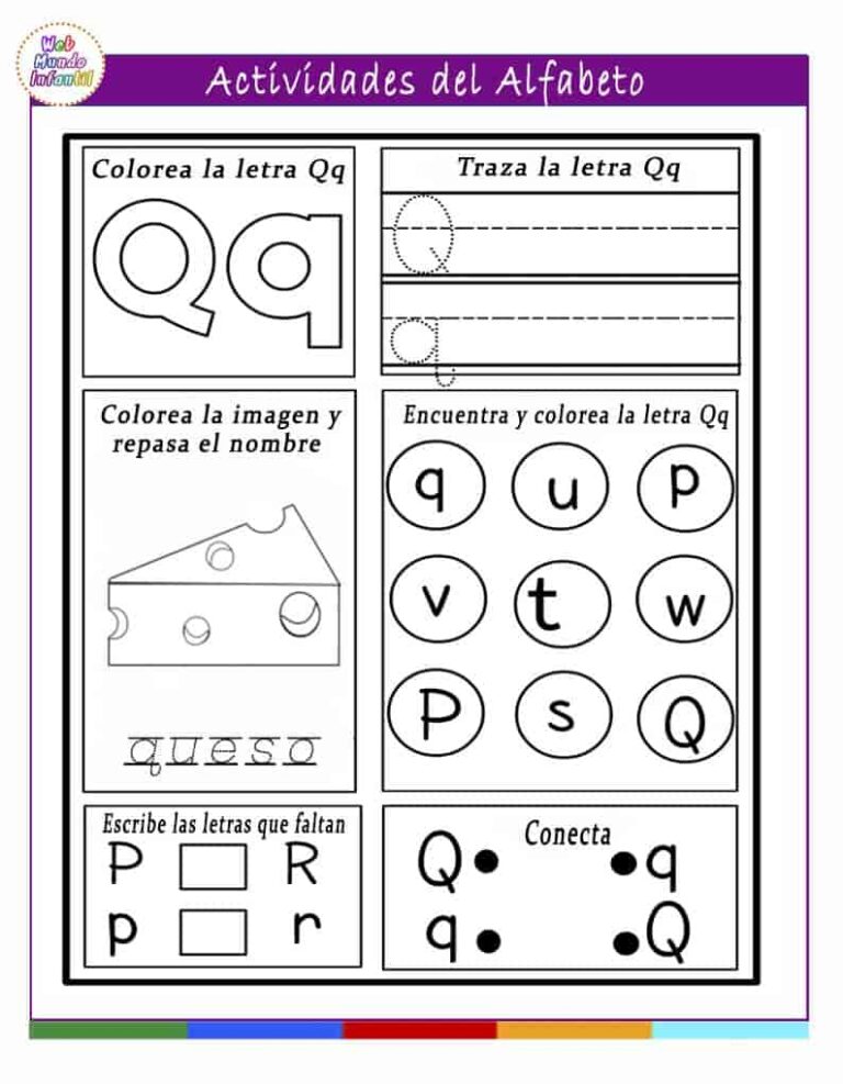 Ejercicios del alfabeto en español para niños