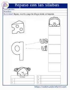 Actividades de sílabas para imprimir: Aprende a leer