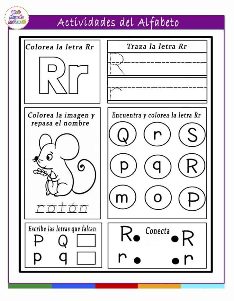 Ejercicios del alfabeto en español para niños