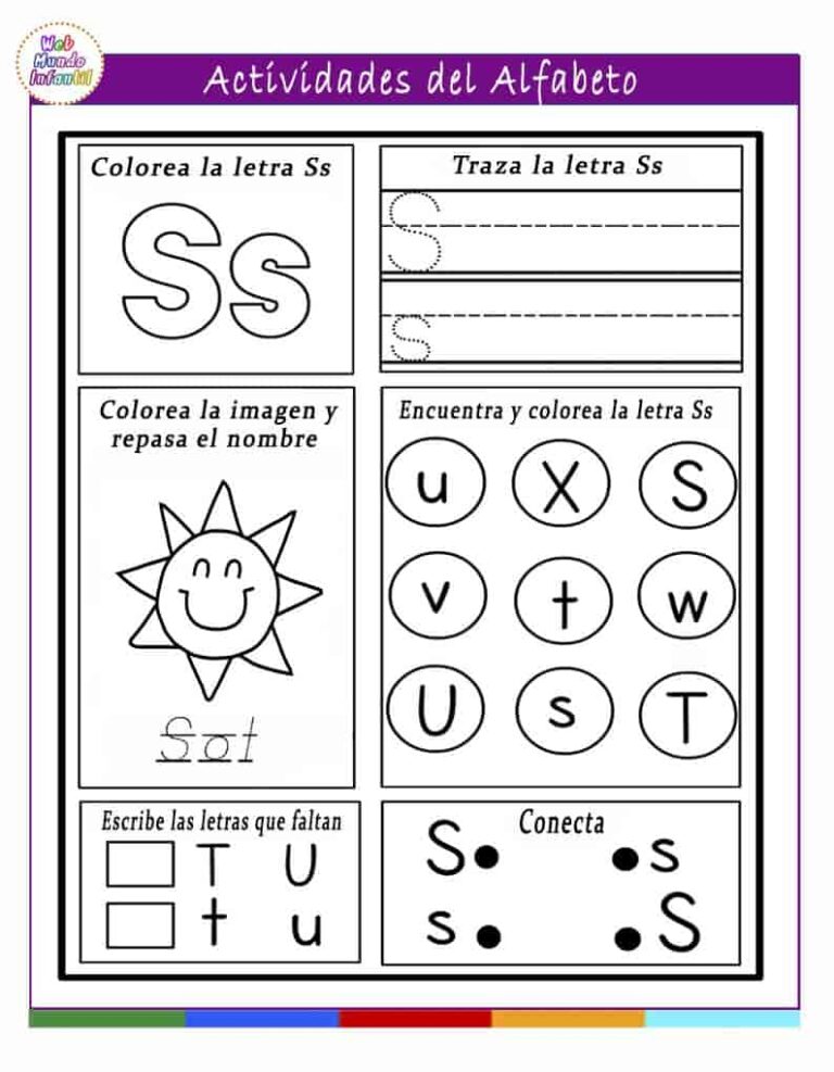 Ejercicios del alfabeto en español para niños