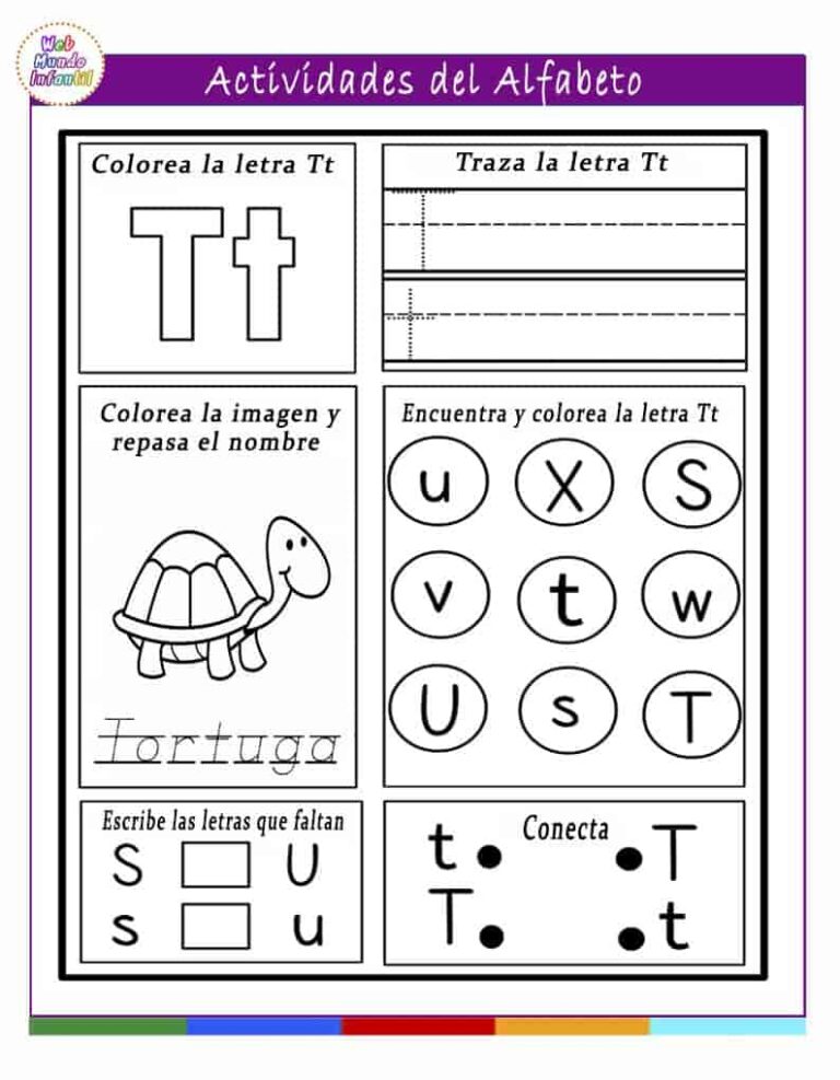 Ejercicios del alfabeto en español para niños