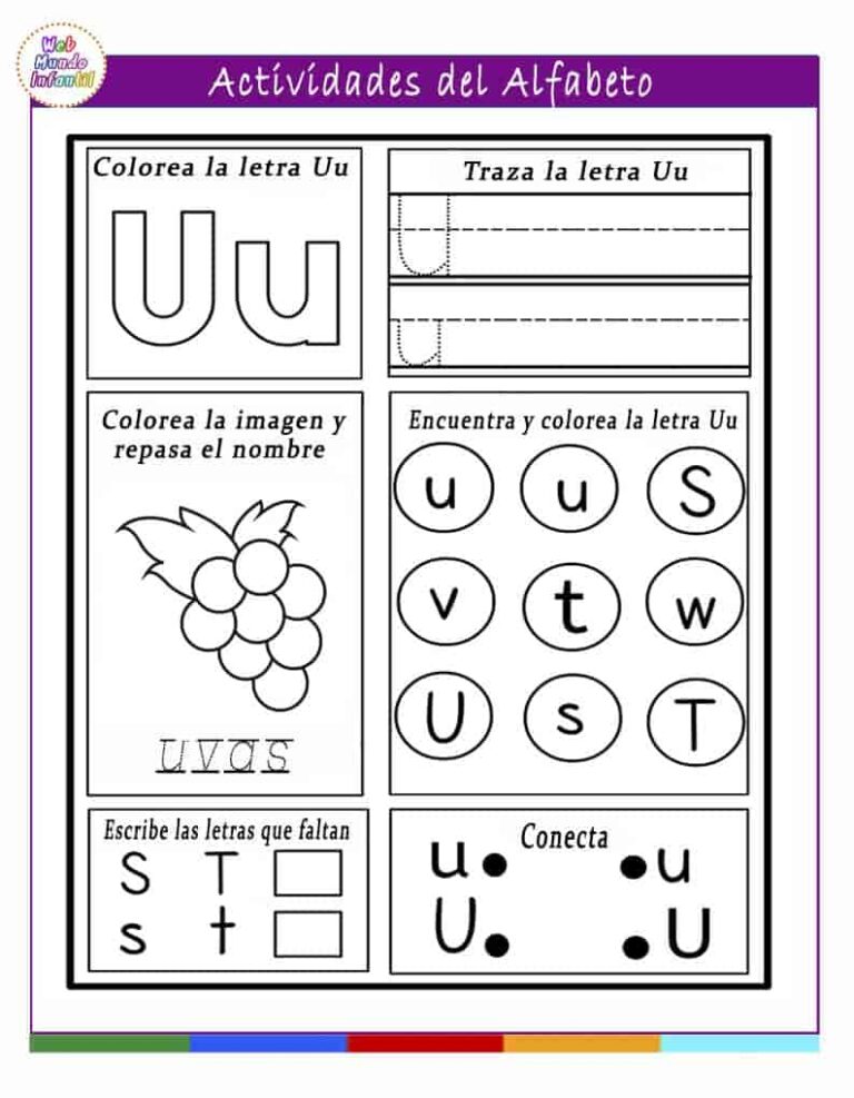 Ejercicios del alfabeto en español para niños