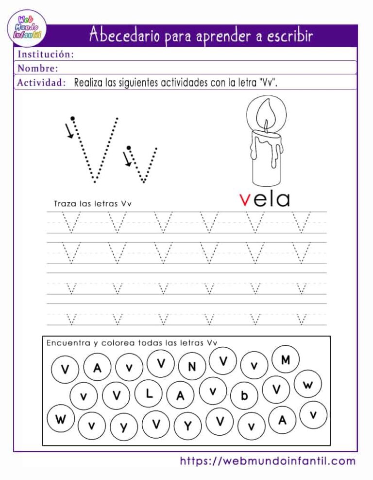Abecedario para aprender a escribir para niños